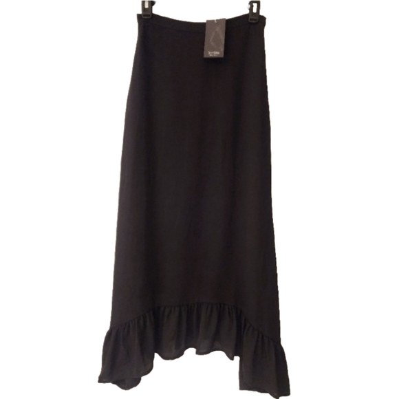 krisa | Skirts | Krisa Long Ruffke Bottom Midi Skirt | Poshmark